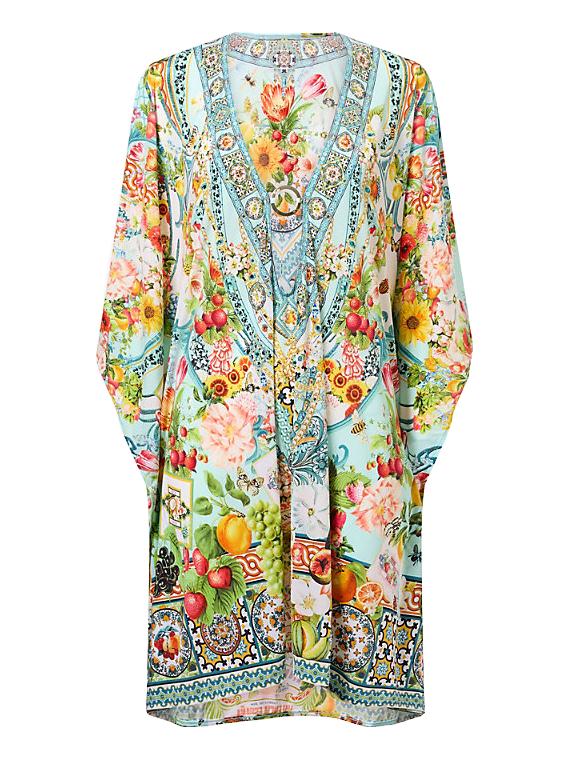 CAMILLA Camilla Floral Ring-Embellished Stretch-Jersey Kaftan